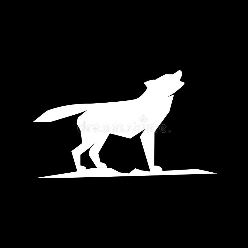 Wolf Silhouette Logo Template Stock Vector - Illustration of clip ...