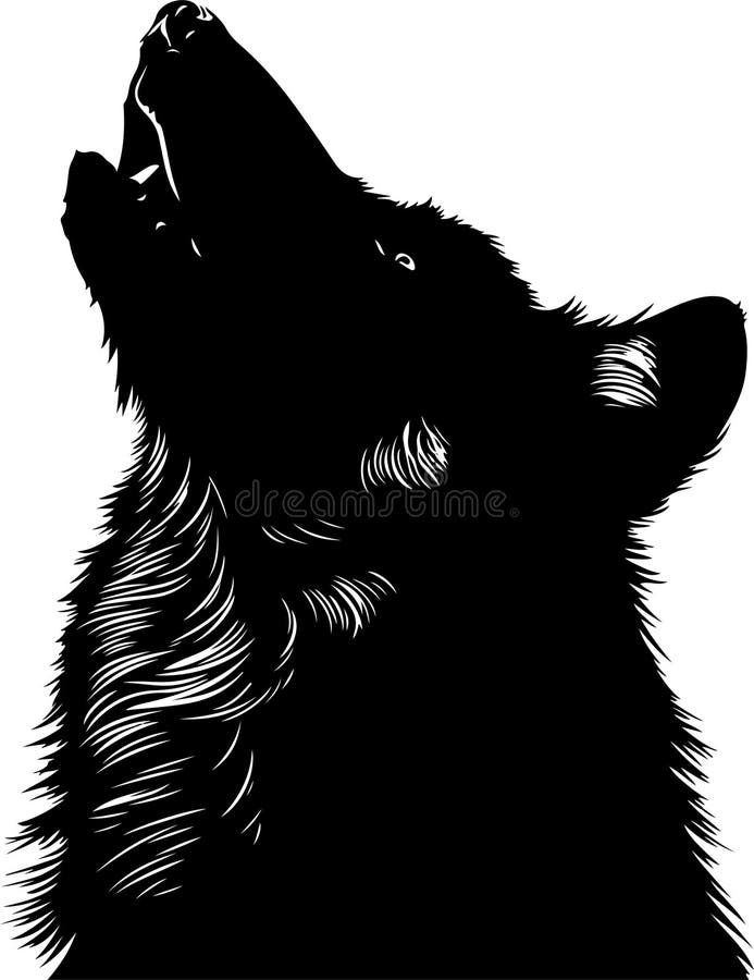 Wolf Silhouette Vector Design Stock Vector - Illustration of forest ...