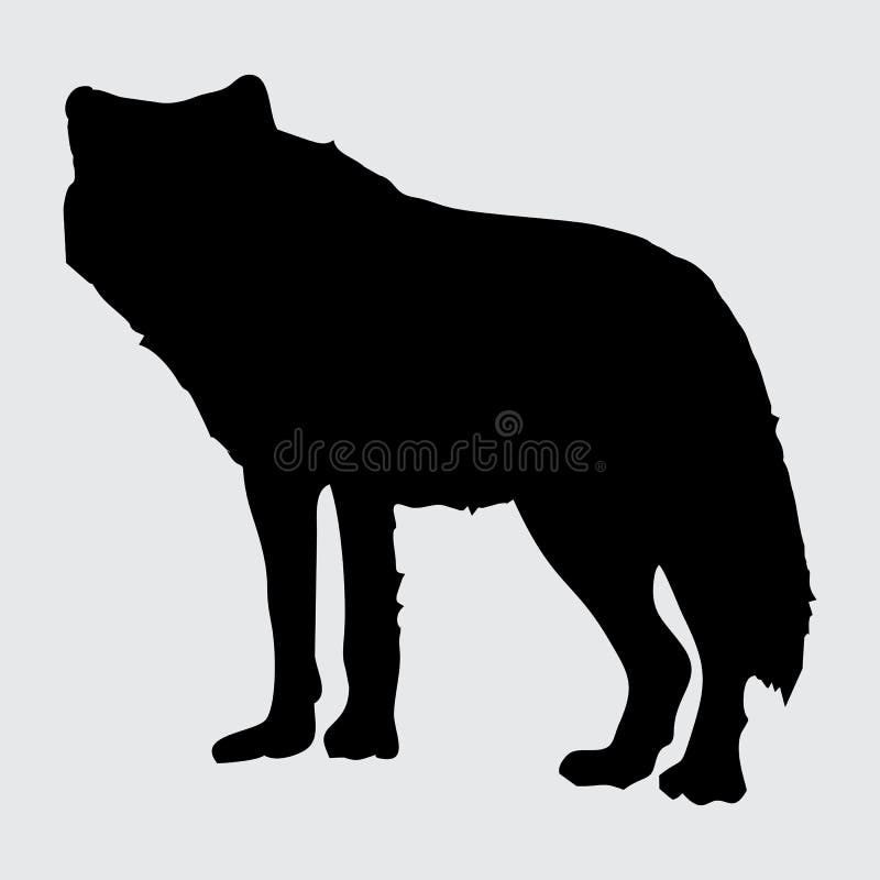 Wolf Silhouette, Wolf Isolated on White Background Stock Vector ...