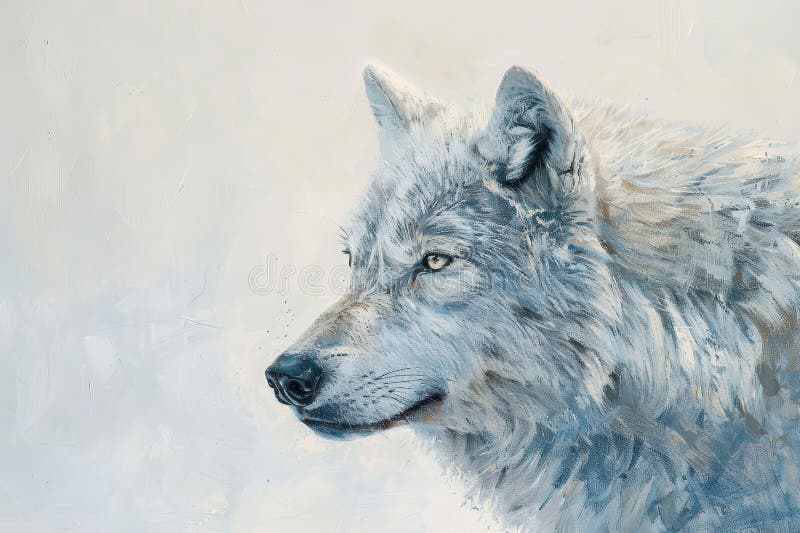 A Wolf is Staring at the Camera with a Calm Expression Stock Image ...