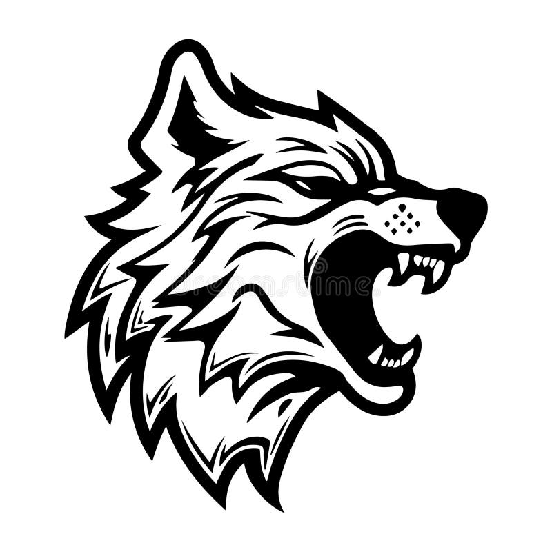Wolf Stickers Icon Vector Illustration Stock Vector - Illustration of ...