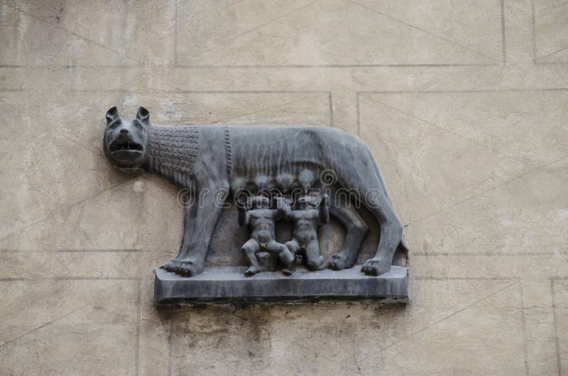 Wolf symbol of Rome stock photo. Image of metallic, historic - 60114122