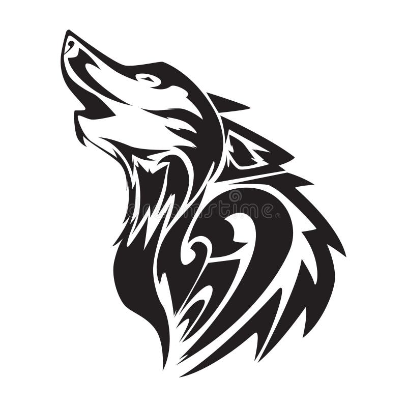 Wolf Tattoo. Vector Illustration Decorative Design Stock Vector ...