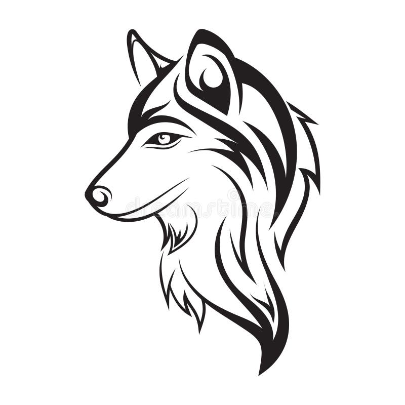 Wolf Tattoo. Vector Illustration Decorative Design Stock Vector ...