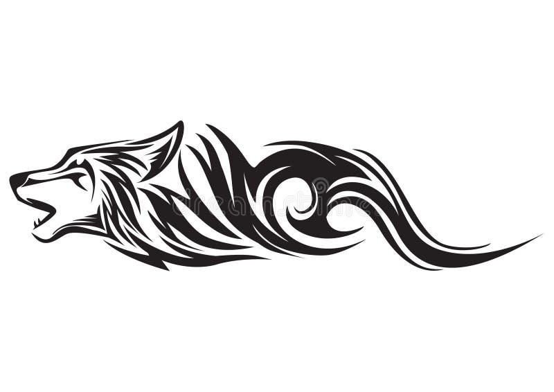 Wolf Tattoo. Vector Illustration Decorative Design Stock Vector ...