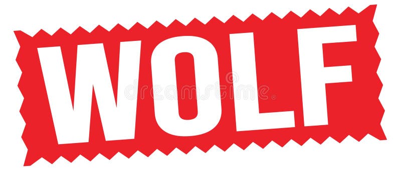 WOLF Text Written on Red Stamp Sign Stock Illustration - Illustration ...