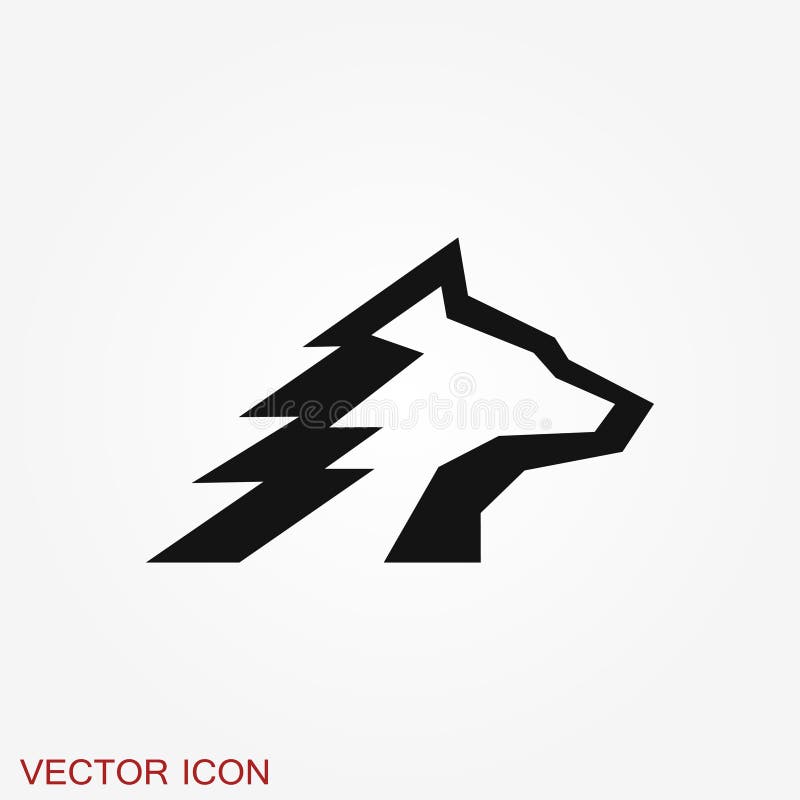 Wolf Vector Icon. Animal Symbol Isolated on Background Stock ...