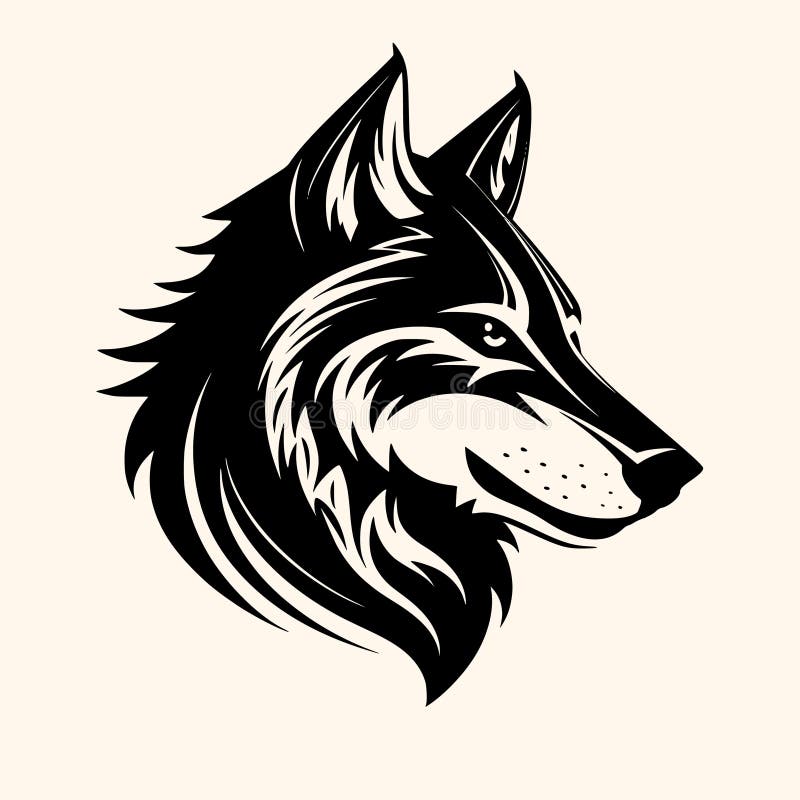 Wolf Vector for Logo or Icon, Drawing Elegant Minimalist Style,abstract ...