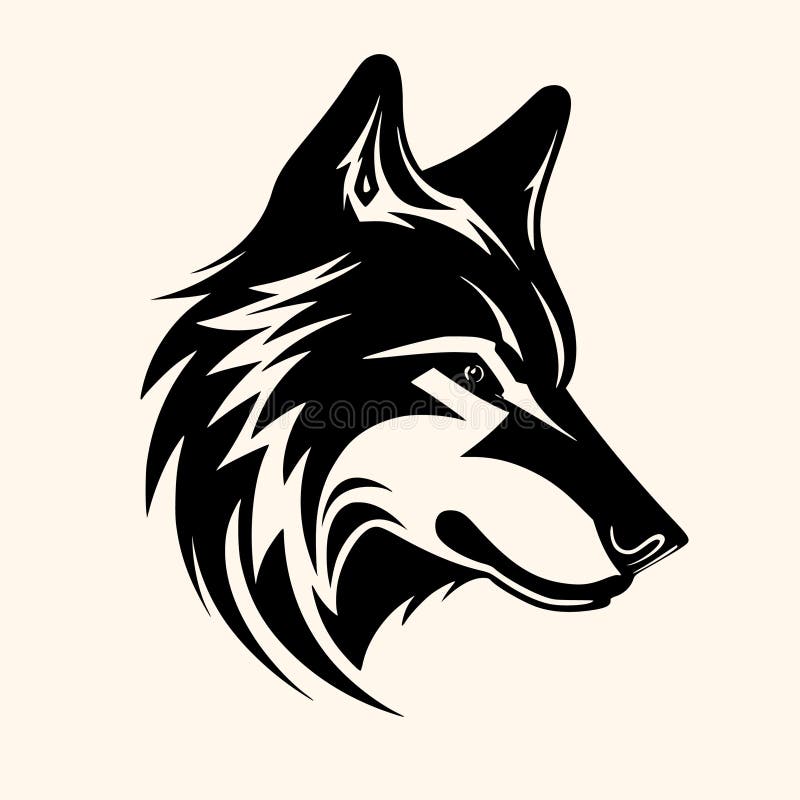 Wolf Vector for Logo or Icon, Drawing Elegant Minimalist Style,abstract ...
