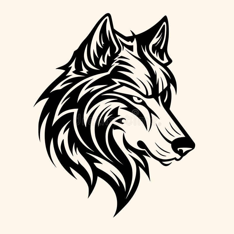 Wolf Vector for Logo or Icon, Drawing Elegant Minimalist Style,abstract ...