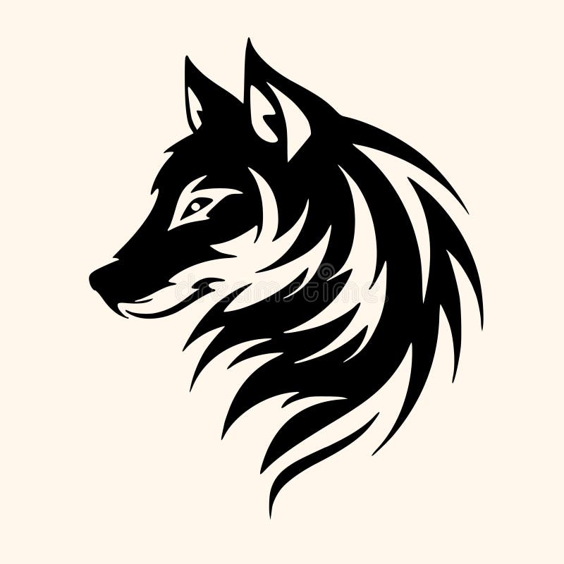Wolf Vector for Logo or Icon, Drawing Elegant Minimalist Style,abstract ...