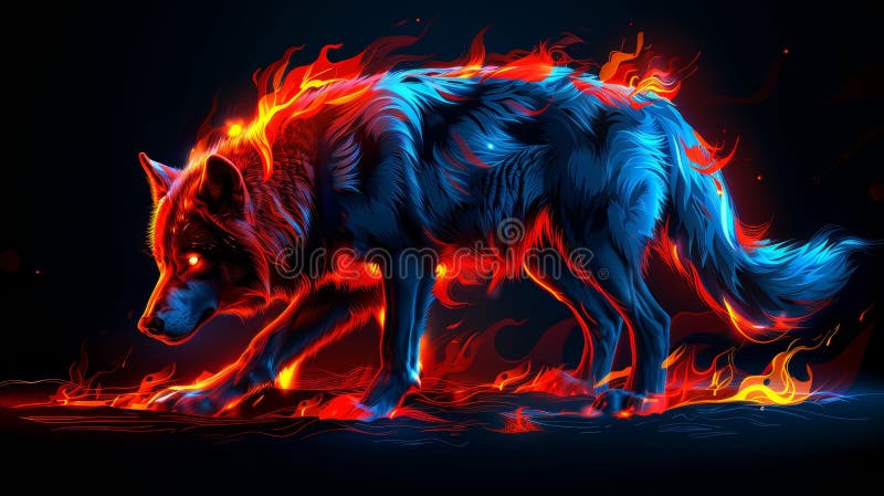 Blue Flame Wolf Stock Photos - Free & Royalty-Free Stock Photos from ...