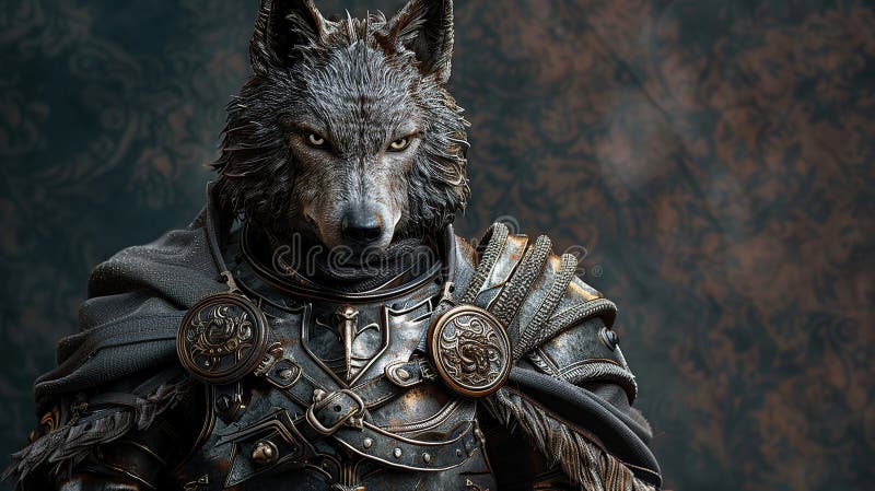Wolf Warrior in Armor stock illustration. Illustration of medieval ...