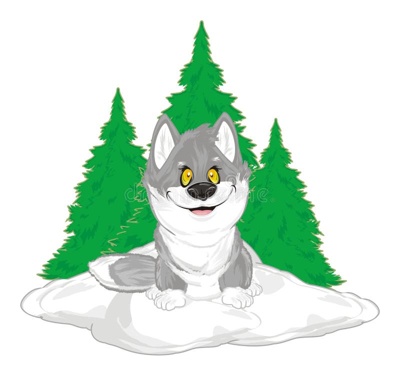 Wolf and winter stock illustration. Illustration of howl - 137646013