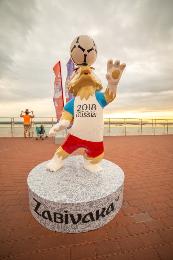 Wolf Zabivaka The Official Mascot Of The 2018 World Cup On A Summer