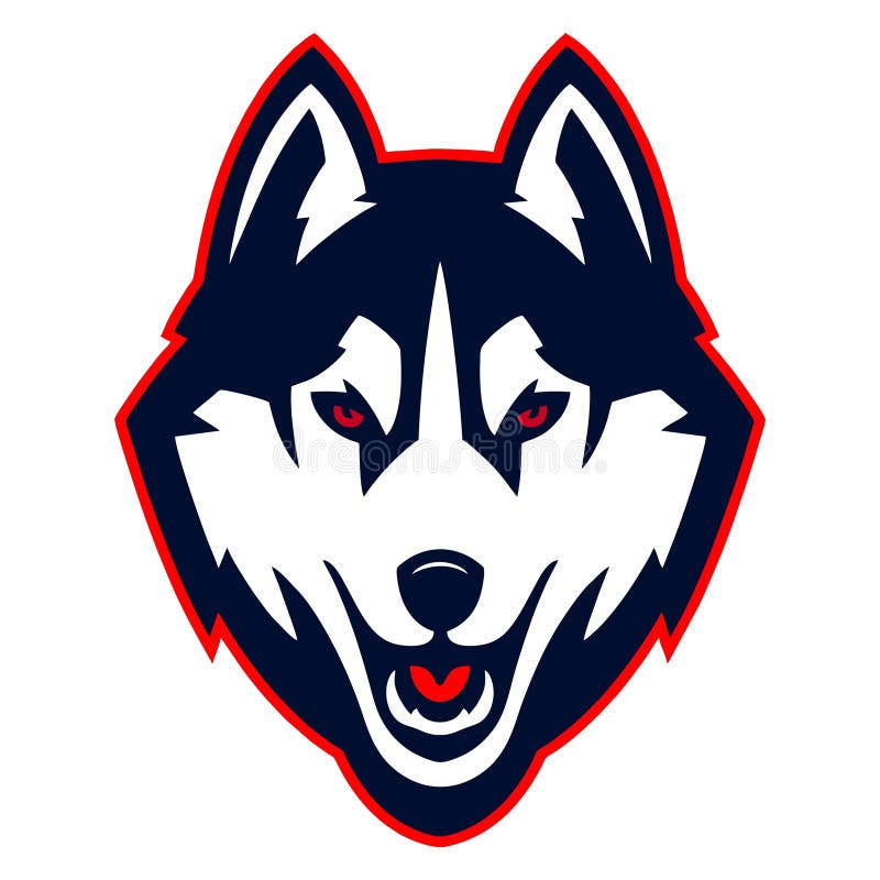 Head of husky wolf vector stock illustration. Illustration of ...