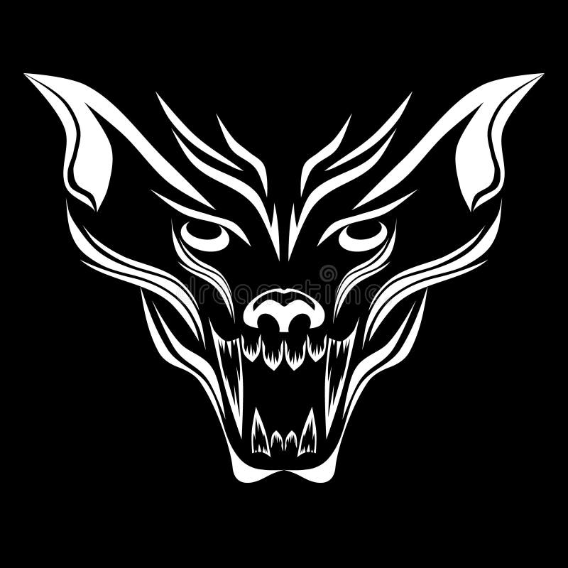 Wolfish grin pattern stock vector. Illustration of fangs - 105509661