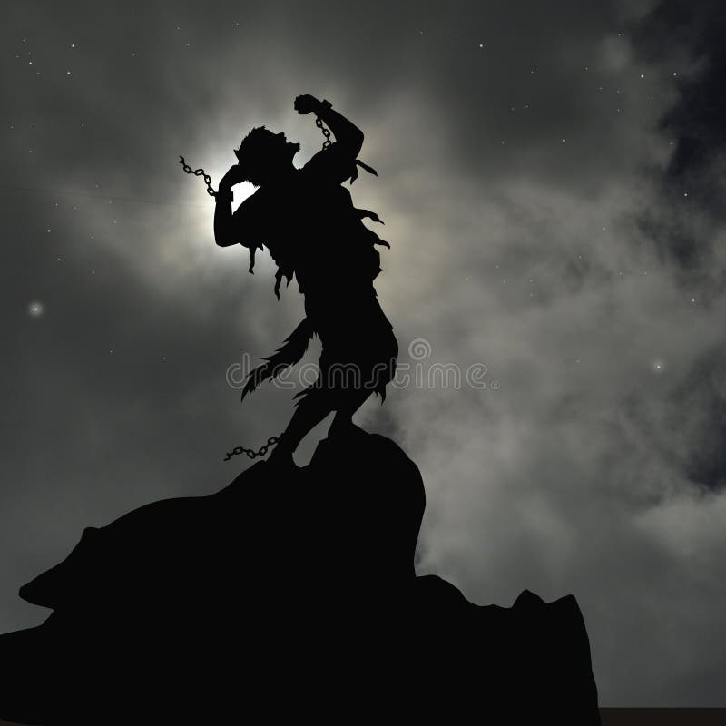 Wolfman Breaking Chains 2 Stock Illustration - Image: 58577881