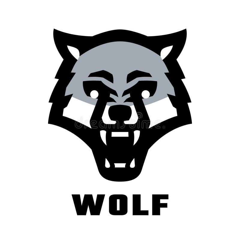 Wolfs head logo, symbol. stock vector. Illustration of symbol - 344457977