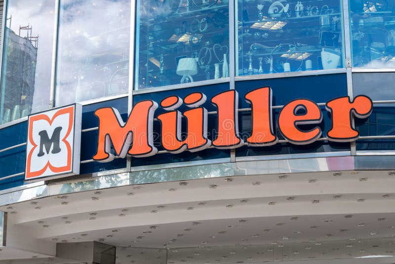 Muller Sign On A Building Against Blue Sky Editorial Stock Photo ...