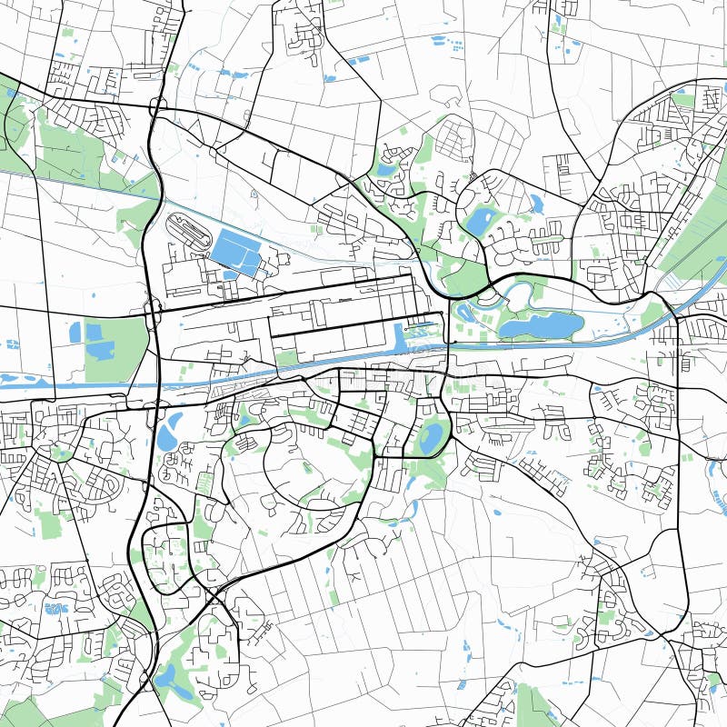 Wolfsburg map. stock illustration. Illustration of drawing - 305959161