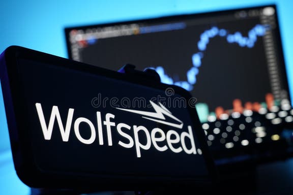 Wolfspeed Logo on Mobile and Computer Screens with Stock Chart Background Editorial Stock Image ...