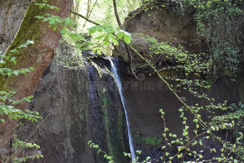 Wolfsschlucht Waterfall, Upper Part Stock Image - Image of volcano ...
