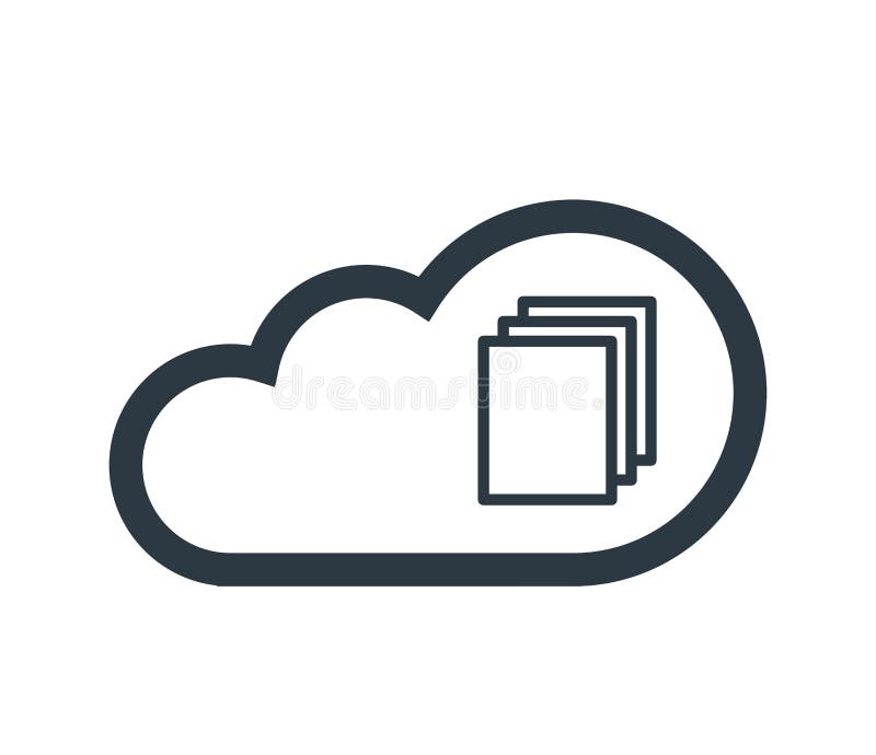 Wolken-Datenverarbeitung Und Dokumente Vektor Abbildung - Illustration ...