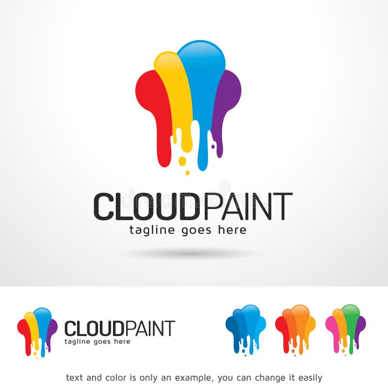 Wolken-Farbe Logo Template Design Vector Vektor Abbildung ...