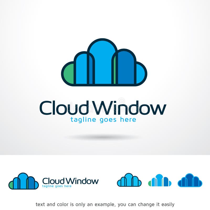 Wolken-Fenster Logo Template Design Vector Vektor Abbildung ...