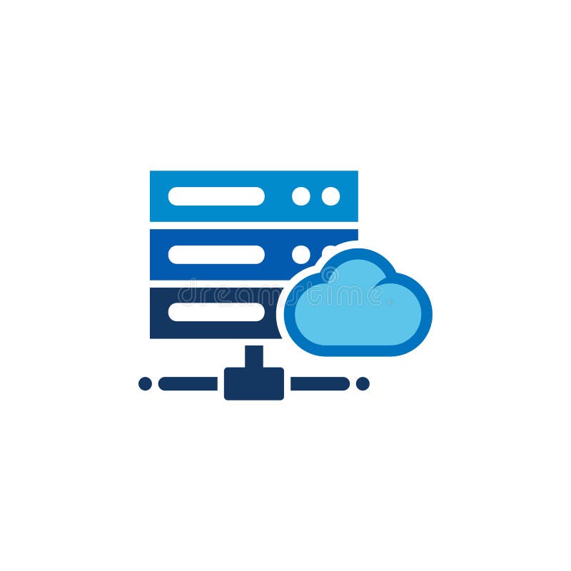 Wolken-Server Logo Icon Design Vektor Abbildung - Illustration von ...