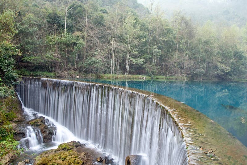 Feiyun Waterfall in Zhangjiang Scenic Spot,Libo,China Stock Photo ...