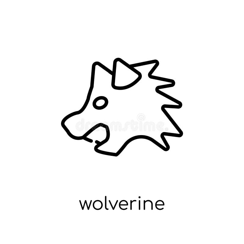 Linear Wolverine Icon from Animals and Wildlife Outline Collection ...