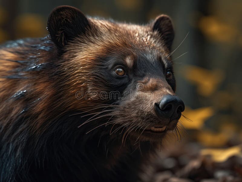 Wolverine Portrait Created with Generative AI Technology Stock ...