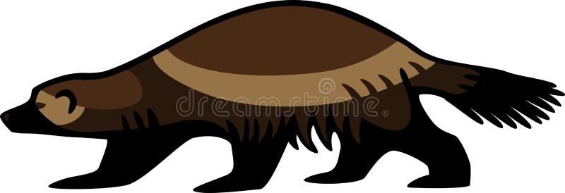 Wolverine Black Vector Silhouette and Outline Stock Vector ...