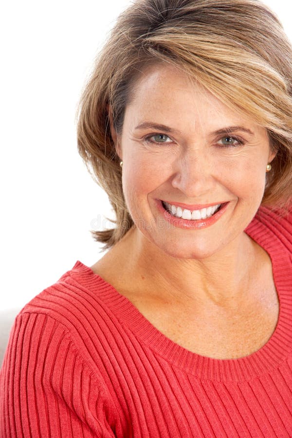 Woman Near a Christmas Tree Stock Photo - Image of isolated, celebrate ...