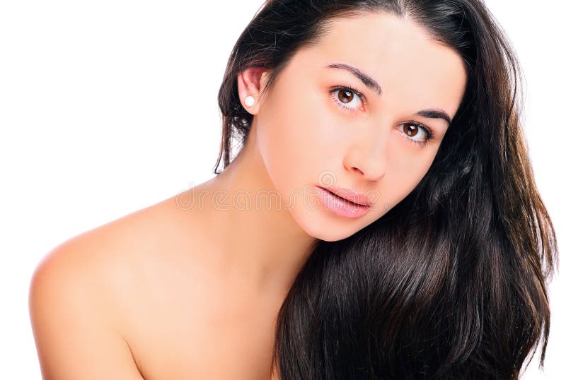 Side View Female Model Face with Perfect Make-up Stock Image - Image of ...