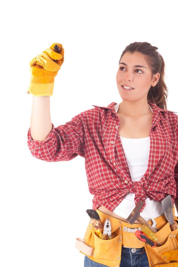 Woman stock photo. Image of contractor, builder, occupation - 25796578