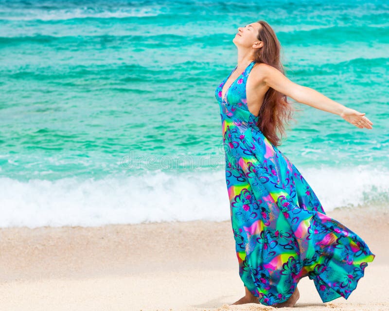 Woman stock photo. Image of beach, beauty, glamour, enjoyment - 25815890