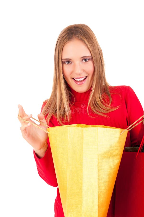 Woman stock image. Image of fancy, customer, gift, caucasian - 27377737