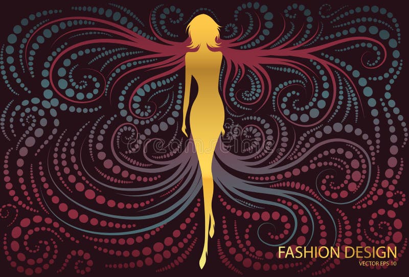 Woman Abstract Fashion Background Stock Vector - Illustration of design ...