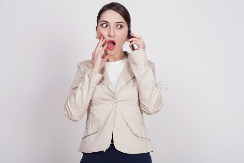 Woman with Active Expressions Stock Photo - Image of casual, attractive ...