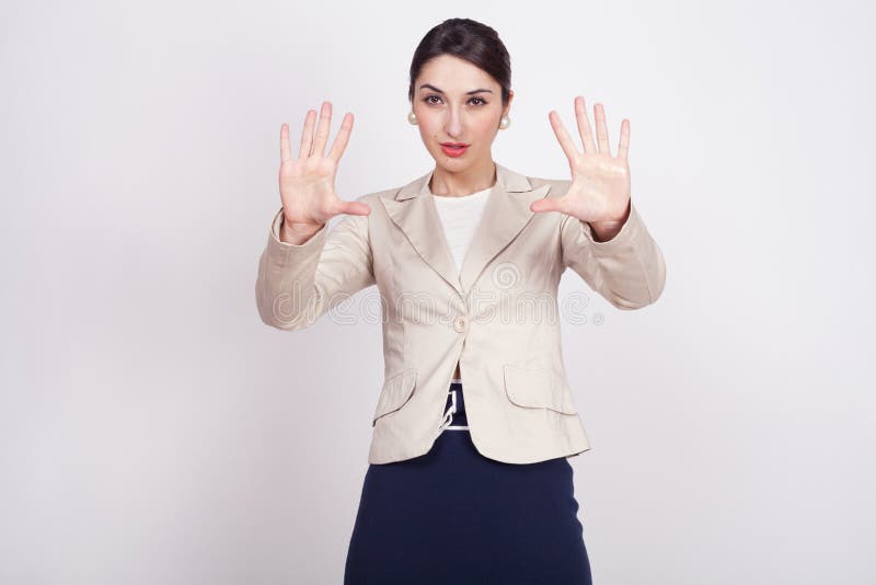 Woman with Active Expressions Stock Photo - Image of isolated, active ...