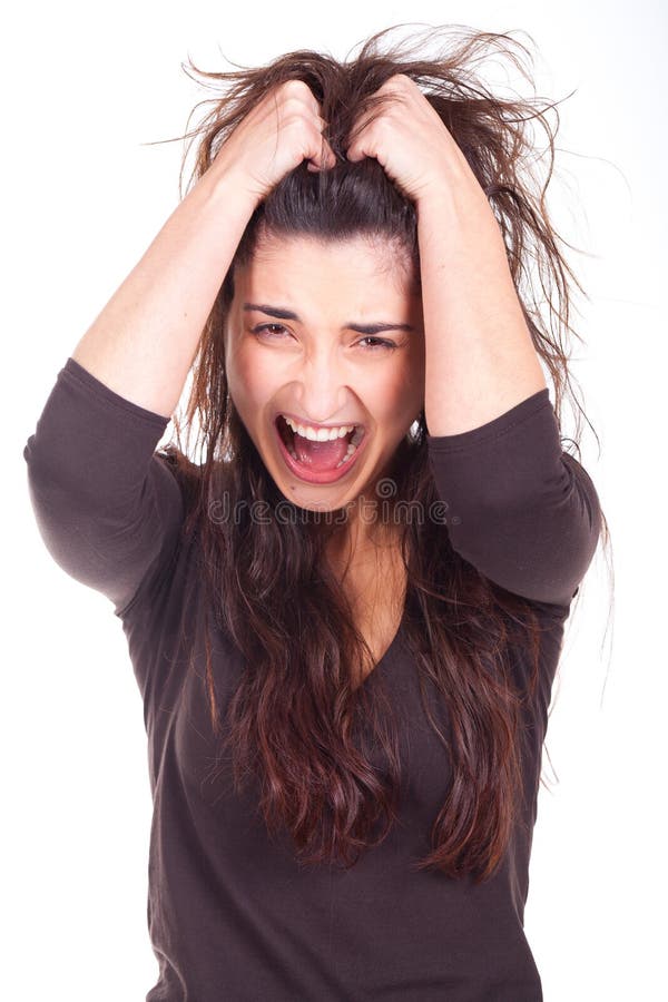 Woman with Active Expressions Stock Photo - Image of attractive, female ...