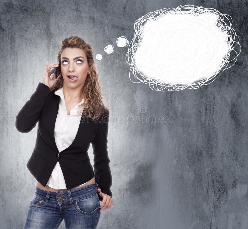 Woman with Active Expressions Stock Image - Image of executive, happy ...