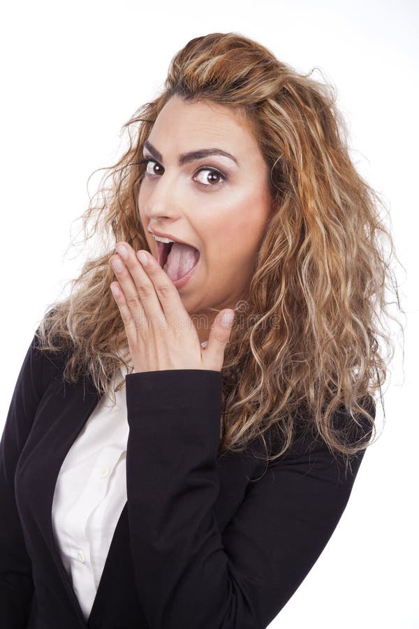 Woman with Active Expressions Stock Photo - Image of office ...