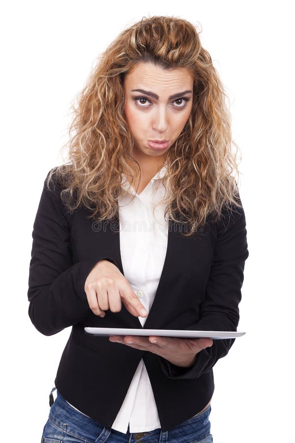 Woman with Active Expressions Stock Image - Image of caucasian ...