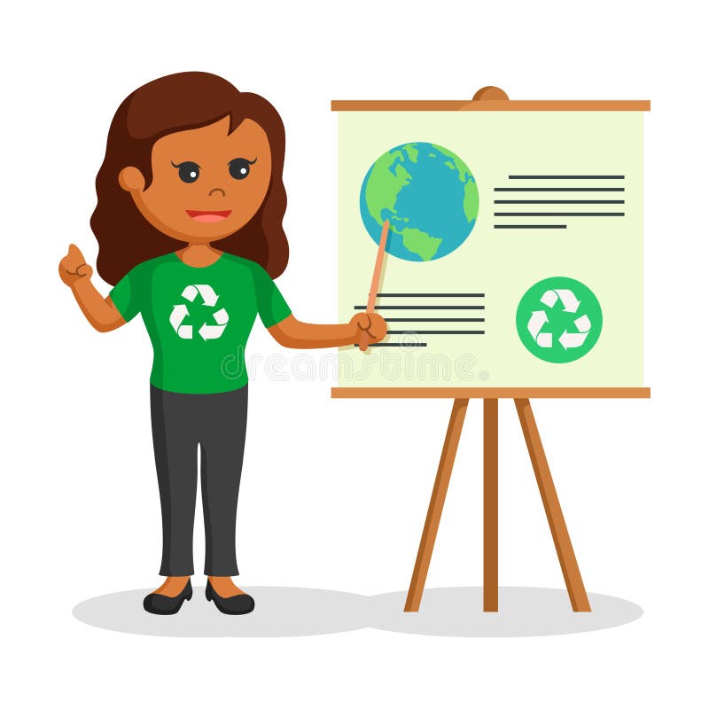 Woman African Environmental Activist Giving Presentation Stock Vector ... Woman African Environmental Activist Giving Presentation Stock Vector ...