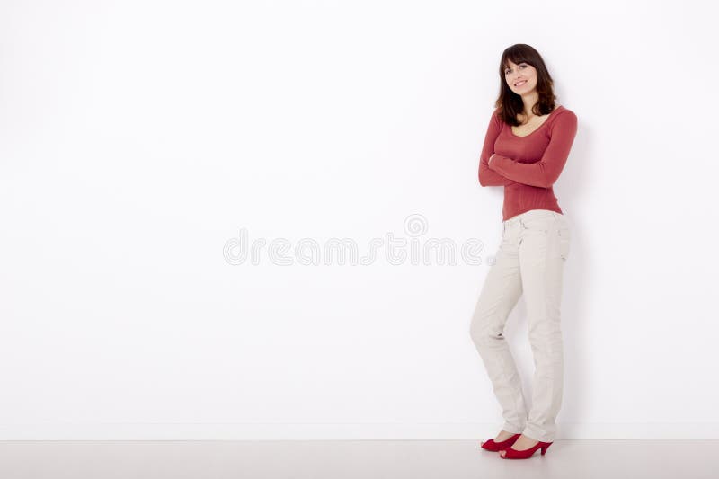 Beautiful Girl Teenager Thinking Sitting on Floor. Stock Photo - Image ...