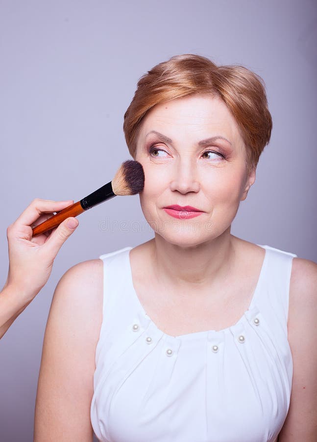 Woman age makeup stock photo. Image of mimics, studio - 64341072
